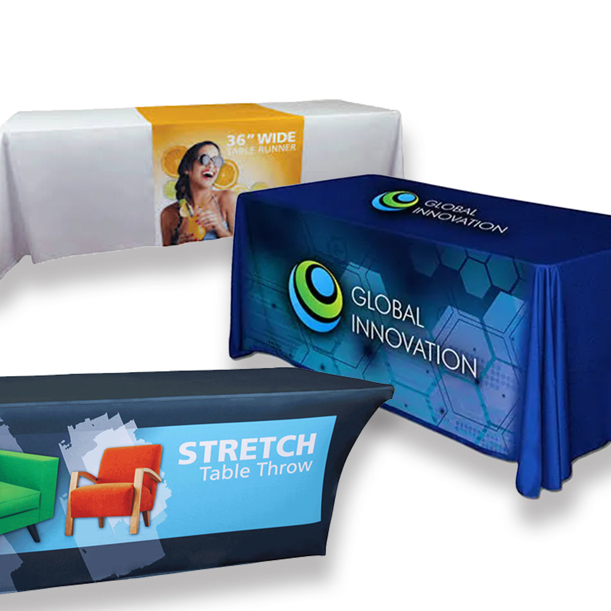 Table Covers & Counters – Trade Show Displays by AppleDisplays.com
