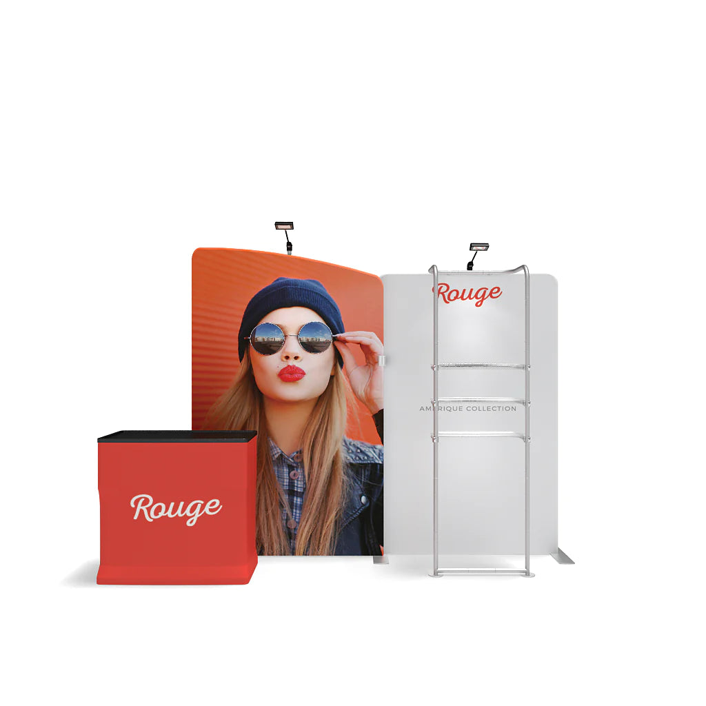 10ft Tension Fabric Display Combo Waveline – Trade Show Displays ...