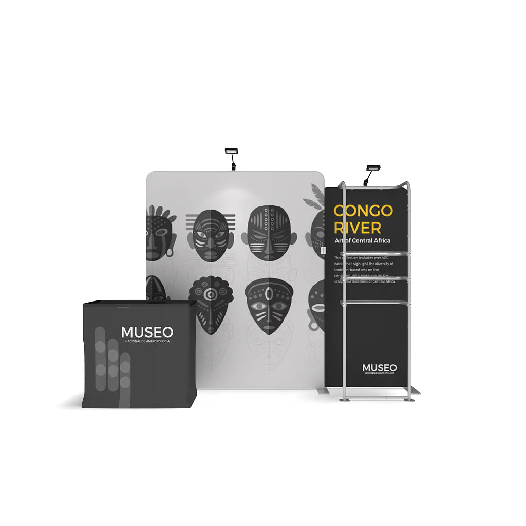 10ft Tension Fabric Display Combo Waveline – Trade Show Displays by ...