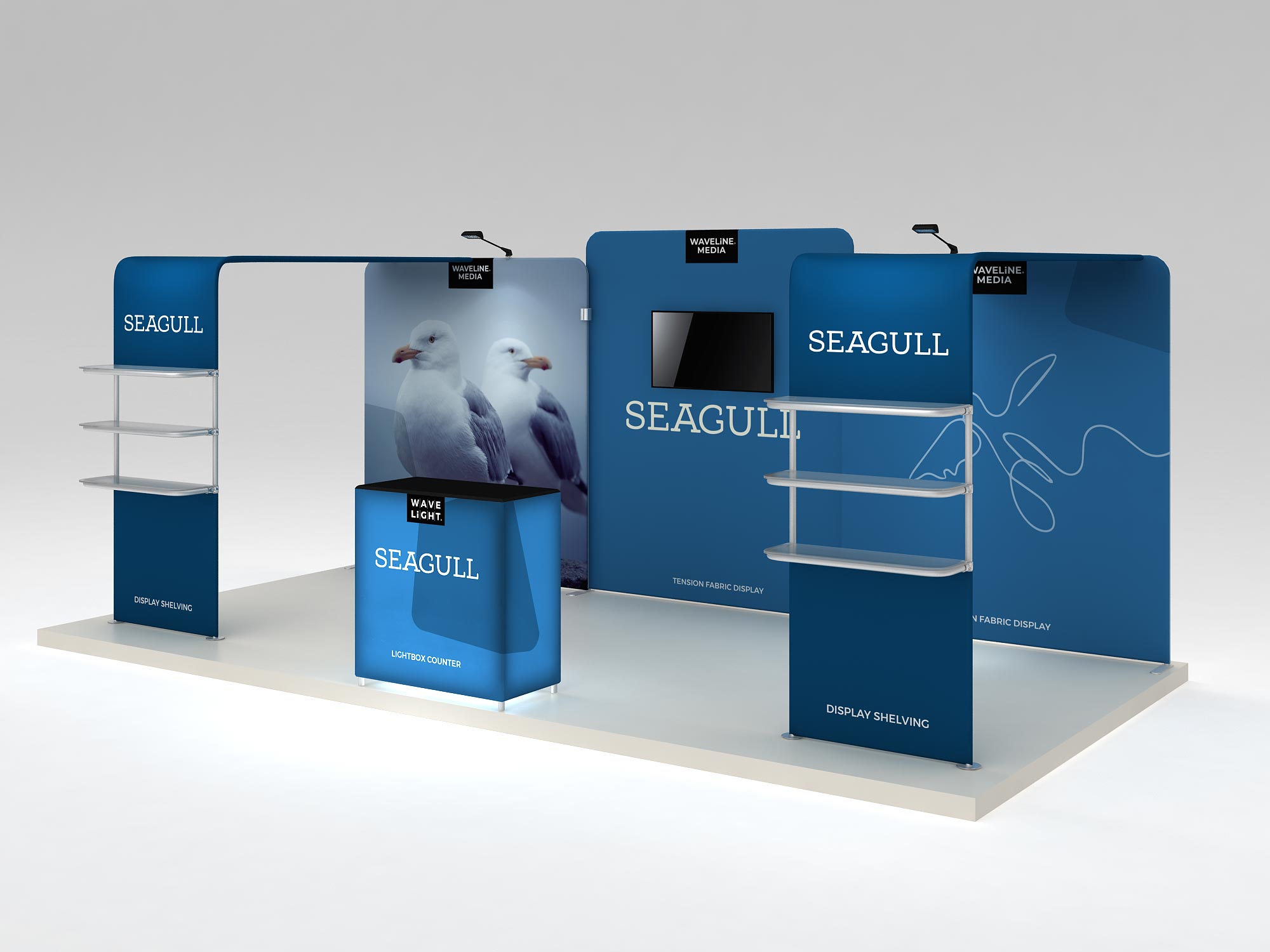 SEAGULL 10x20 Inline Display Kit – Trade Show Displays by AppleDisplays.com