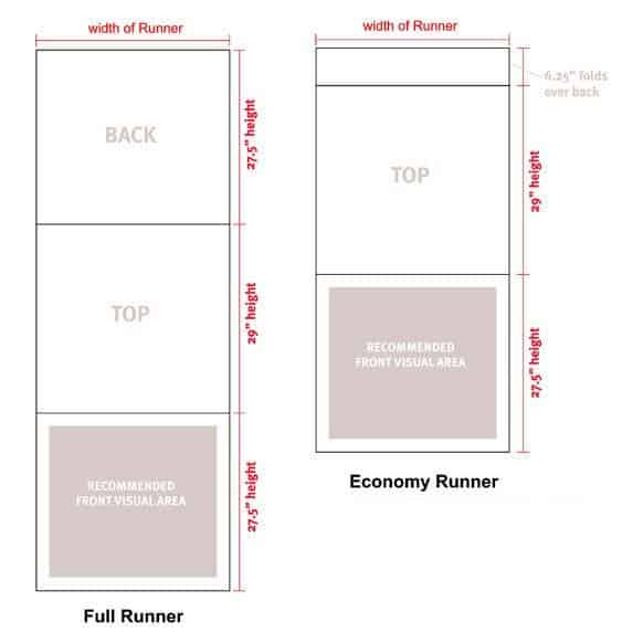 24in Dye-Sub Table Runner – Trade Show Displays | Lightweight, Portable and Tool-Free